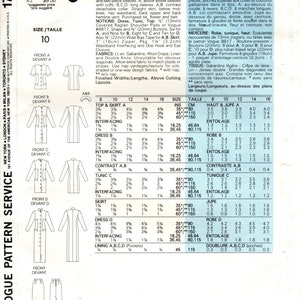 Sz 10 - Vtg Vogue Dress Pattern 1743 - 80's VOGUE BASIC DESIGN - Misses ...