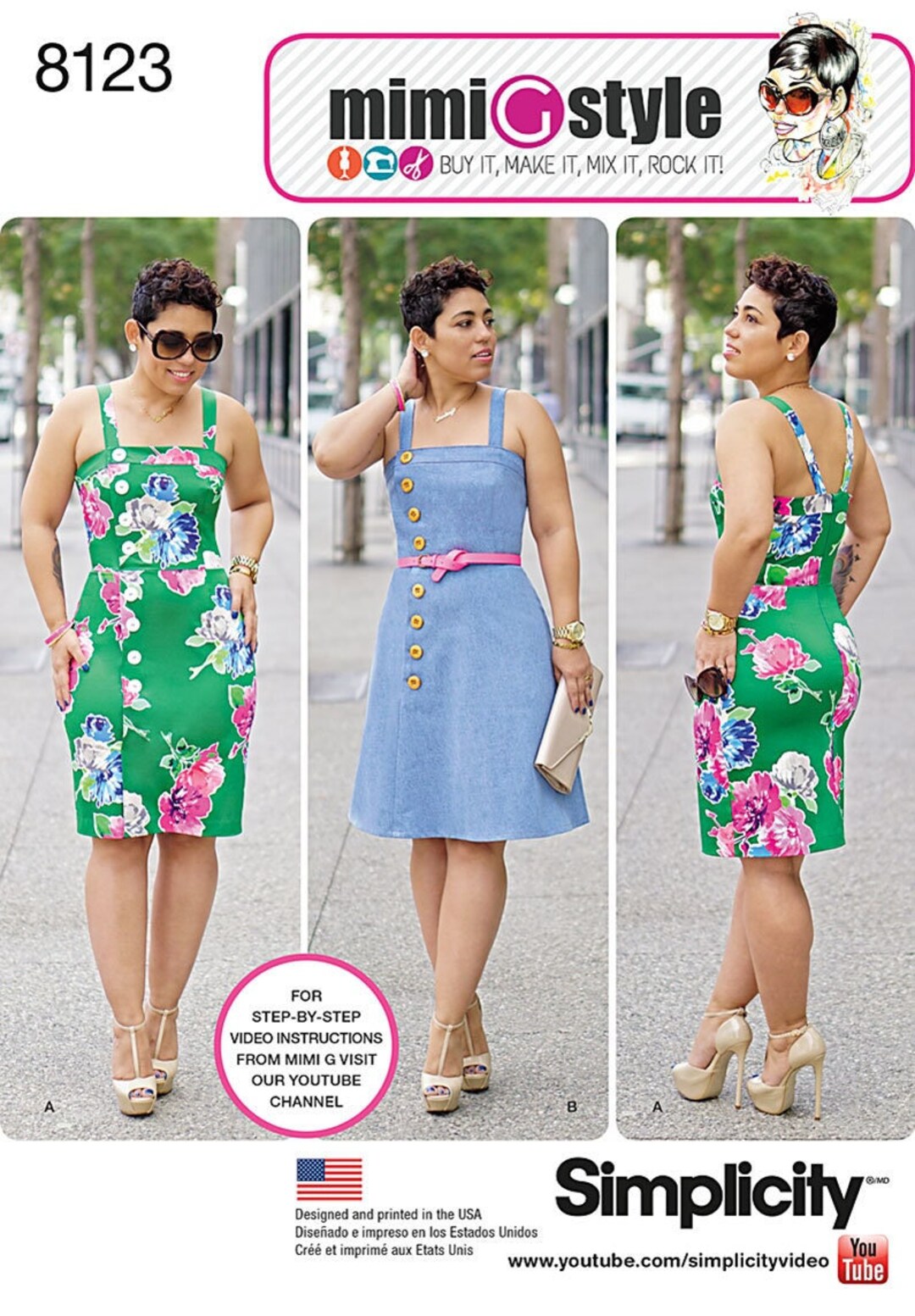 Simplicity 8123 Dress Pattern: Mimi G Style Faux Wrap (uncut) - Etsy