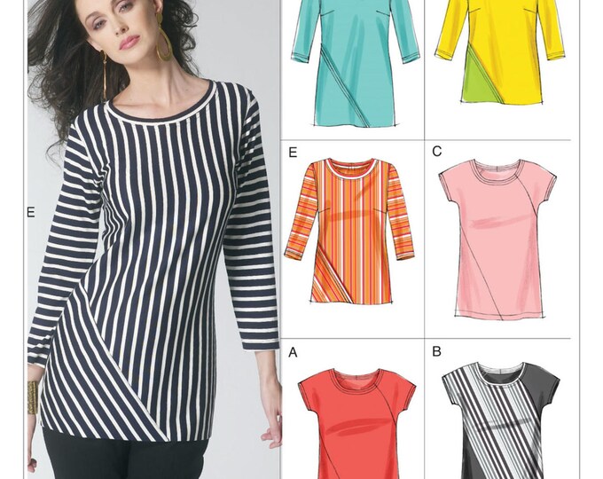 Pick Your Size - Vogue Top Pattern V8792 - Misses' Seam Detail Tops in ...