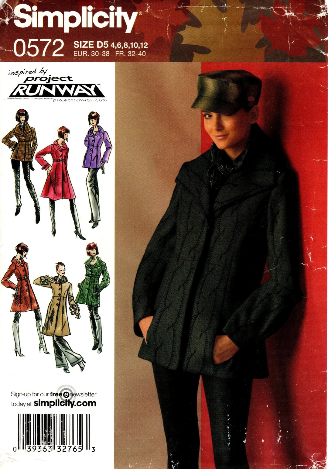 Simplicity Sewing Pattern 0572/2812 by PROJECT RUNWAY - Misses' Lined ...