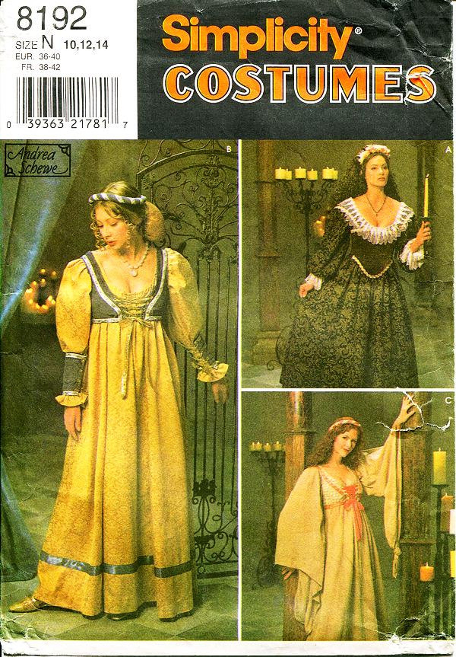 Pick Your Size Simplicity Costume Pattern 8192 Misses' - Etsy