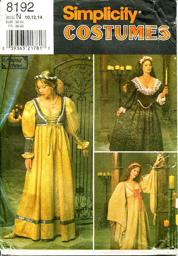 Pick Your Size Simplicity Costume Pattern 8192 Misses' - Etsy