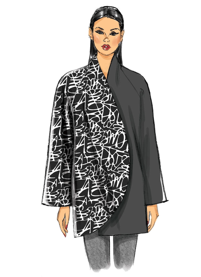 Pick Your Size Vogue Jacket Pattern V9096 Misses' Loose-fitting, Swan ...