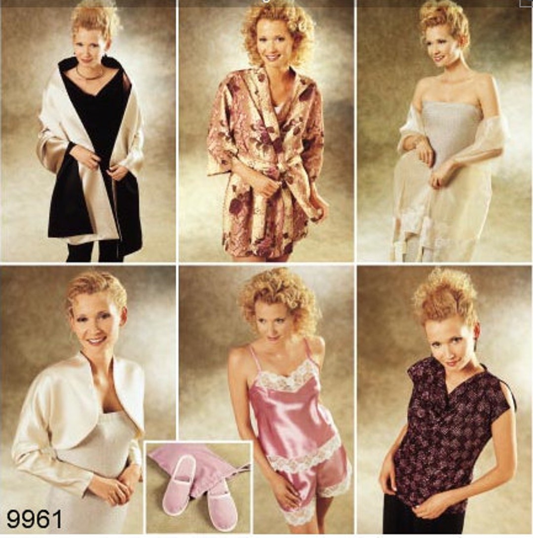 Simplicity 9961 Sewing Pattern: Misses' Lingerie, Robe, Shrug (OOP) - Etsy