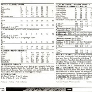 Sz 8 Thru 18 New Look Pattern 6763 Misses' Banded Neckline, Fitted Tank ...