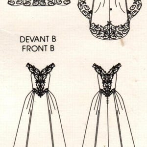 Vtg 80s Vogue Sewing Pattern 1677 - Misses' Princess Seam, Wide V-neck ...