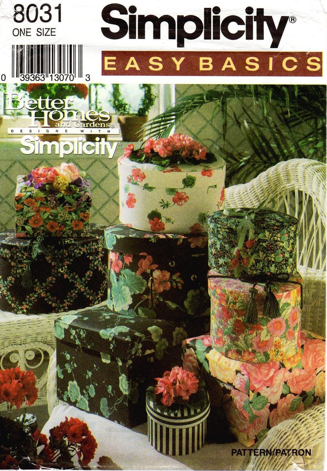 Simplicity Home Decor Pattern 8031 Fabric Covered Boxes Decorative ...