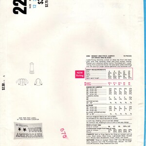 Vintage 60s Vogue 2282 Dress Pattern: Chuck Howard Americana, Size 12 ...