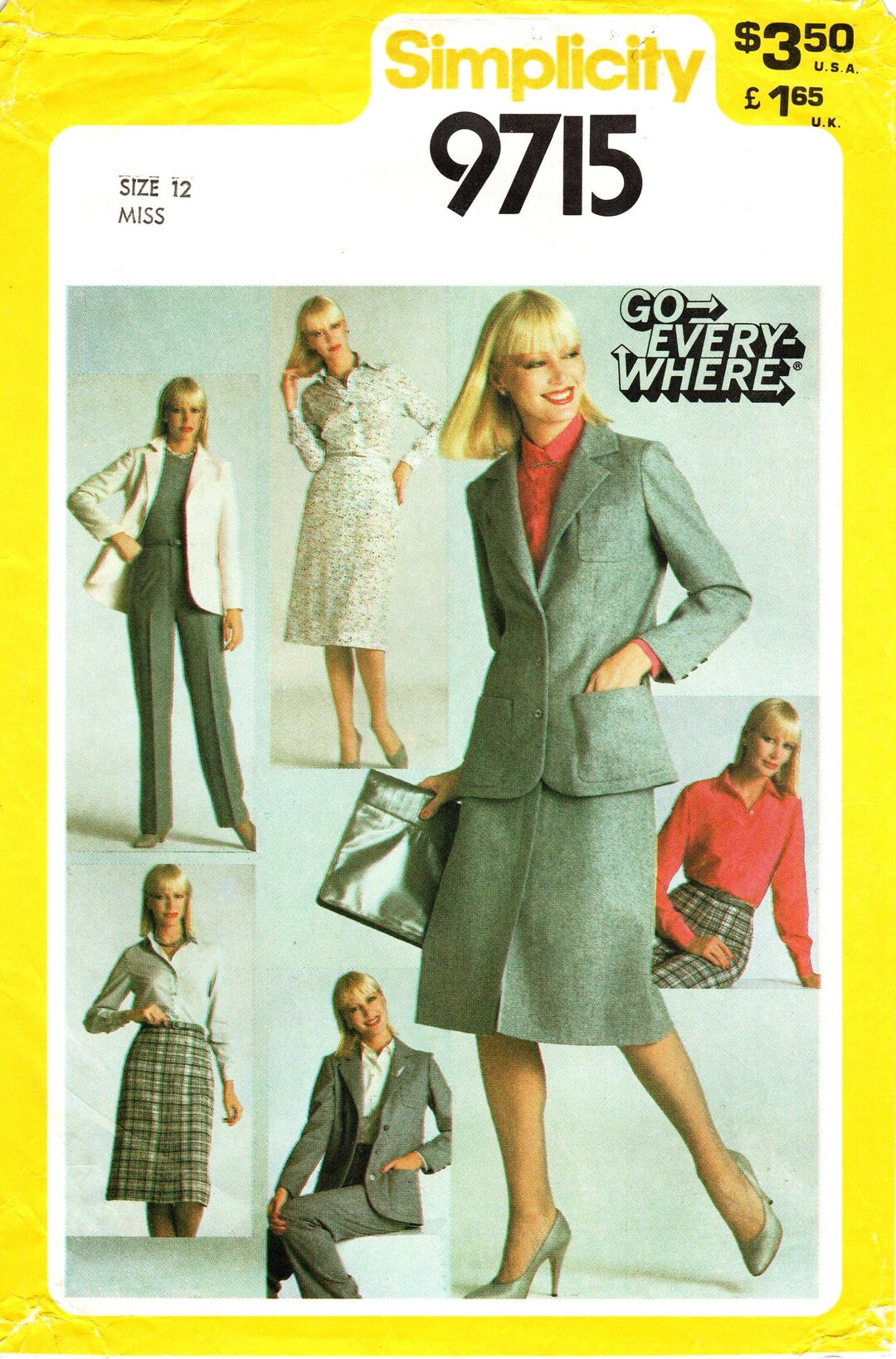 Sz 12 - 80's Simplicity Pattern 9715 - Misses' Go Everywhere Shirt ...