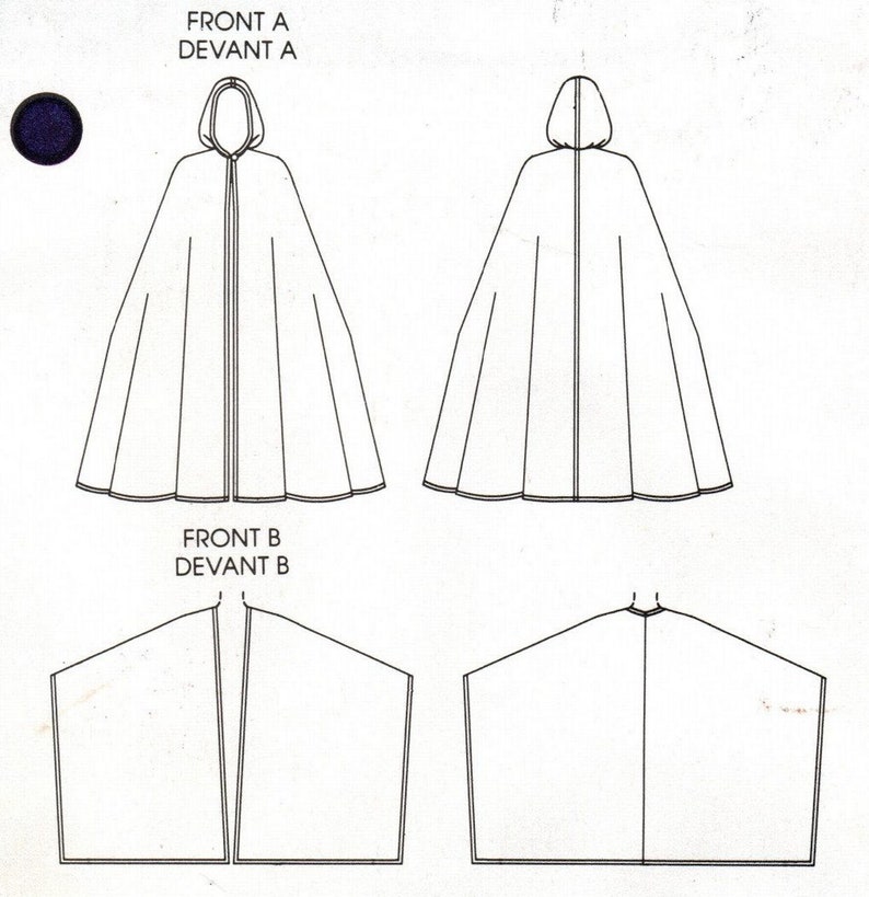 Vogue Sewing Pattern 7110 Misses' Unlined, Mid-knee or Above Ankle Length Capes in Two ...