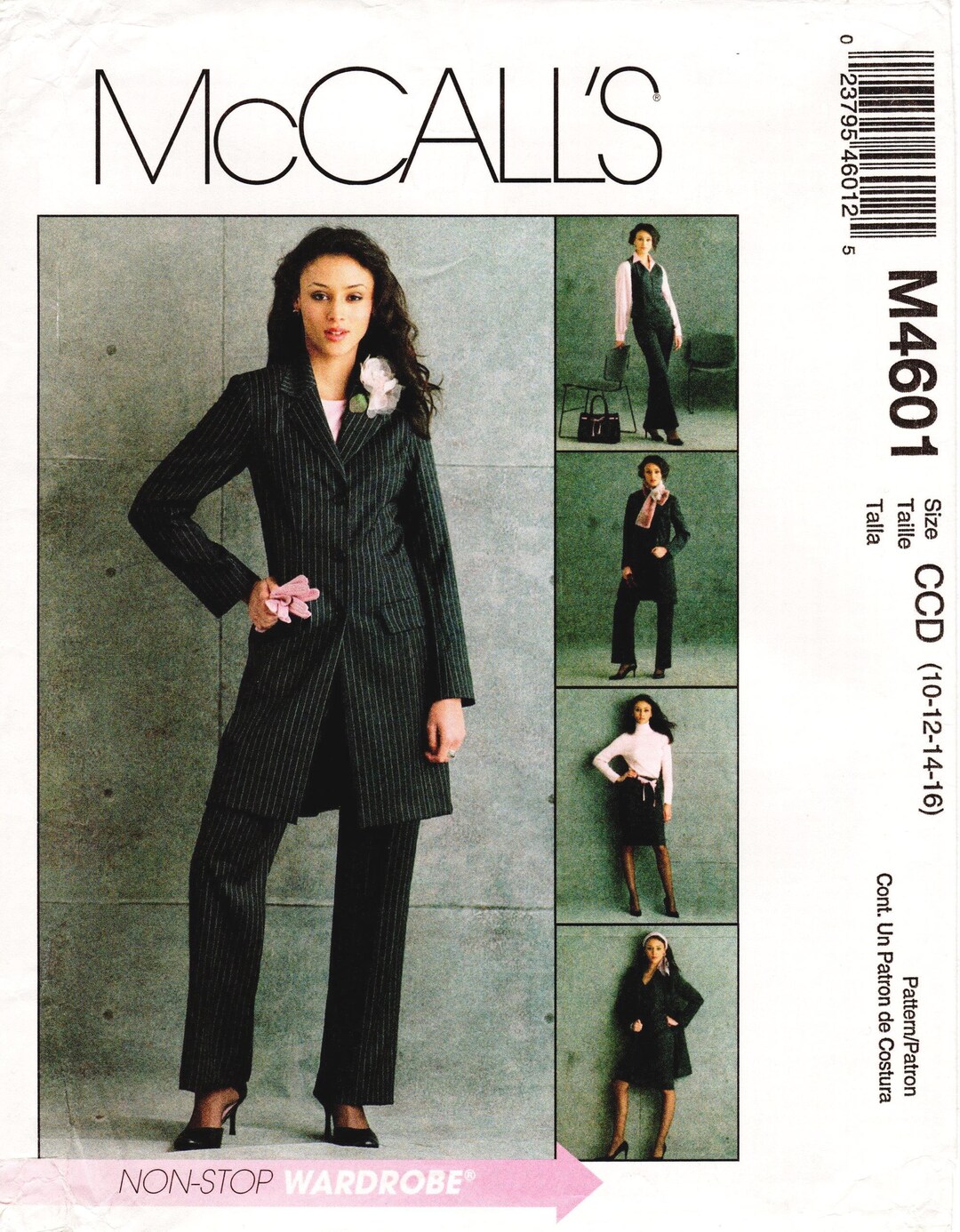 Mccall's M4601 Sewing Pattern: Misses' Jacket, Vest, Skirt, Pants (size ...
