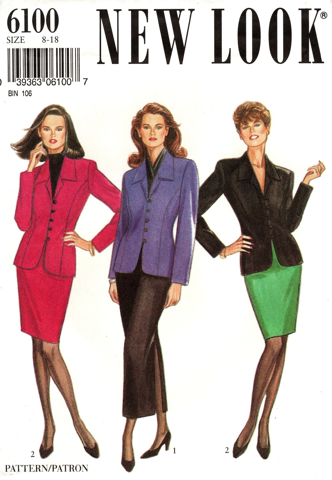 New Look 6100 Sewing Pattern: Misses' Jacket & Skirt (sizes 8-18) - Etsy