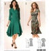 Burda Sewing Pattern 6574 Misses' Flared Wrap Dress With V-neck, Side ...