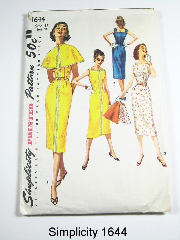 Vintage 1950s Dress Pattern Simplicity 1644 Misses' | Etsy