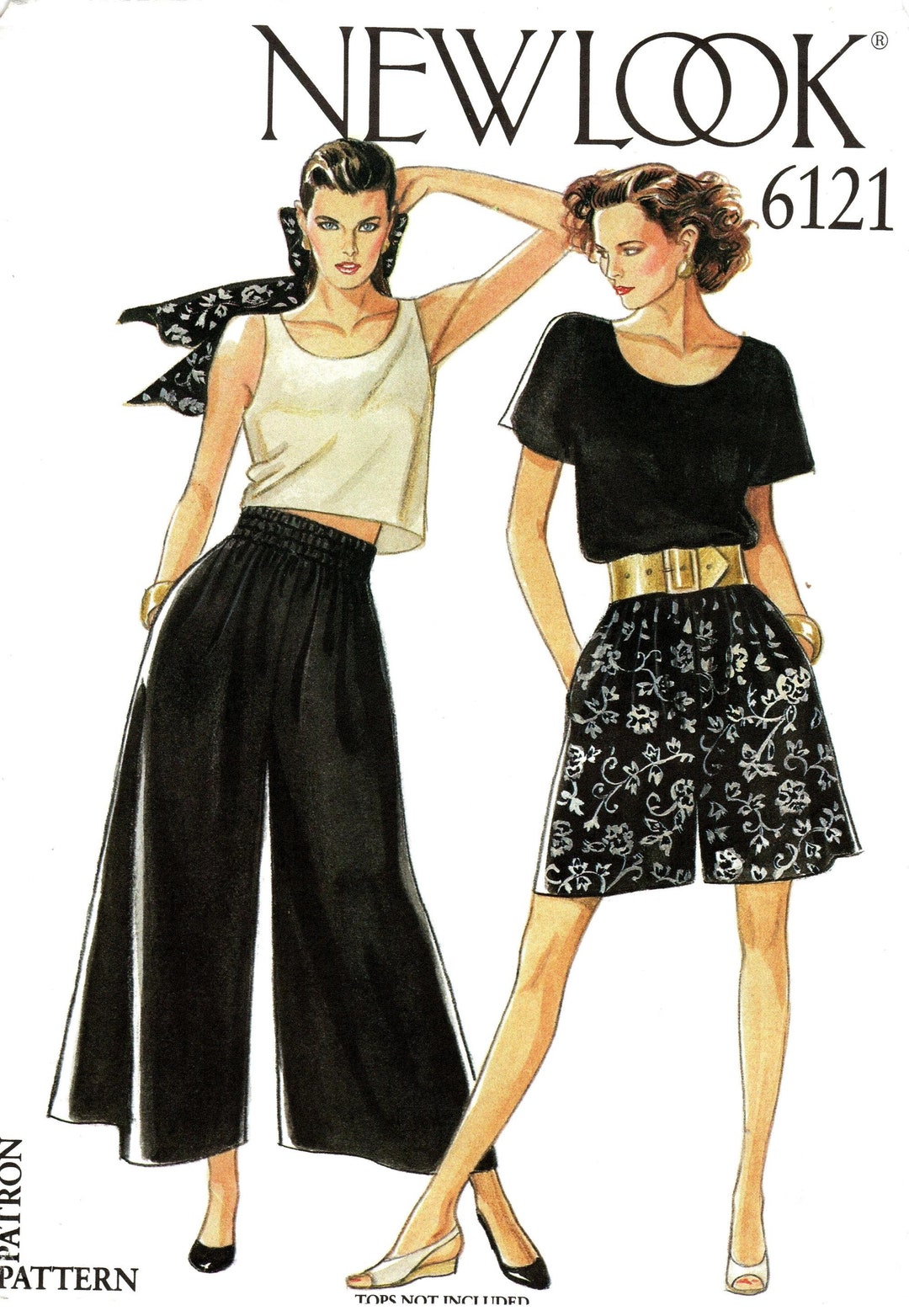 Sz 8 Thru 18 - New Look Pants Pattern 6121 - Misses' Pull-on, Wide Leg ...