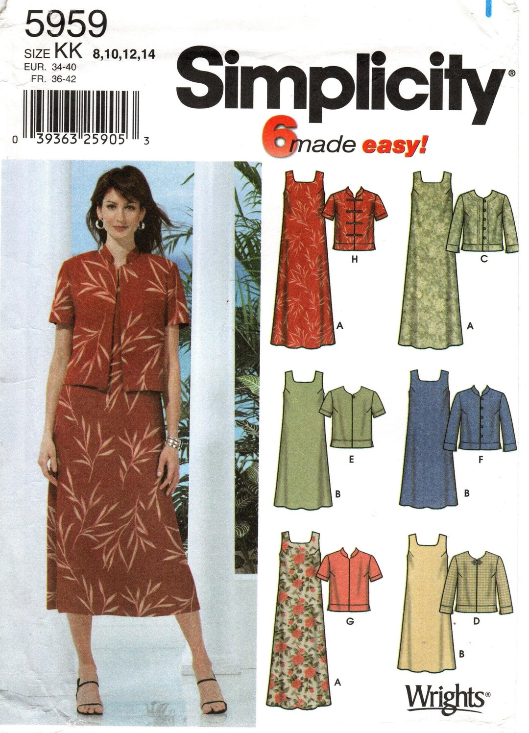 Sz 8 Thru 14 Simplicity Pattern 5959 Misses' Pullover - Etsy