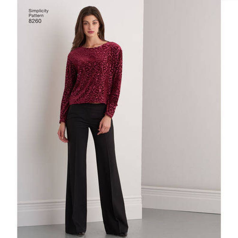 Simplicity Pattern D0544/8260 Misses' Top in Two Lengths - Etsy