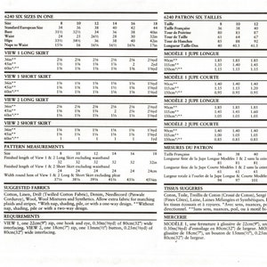 Sz 8 Thru 18 - New Look Pattern 6240 - Misses' Straight Skirts With ...