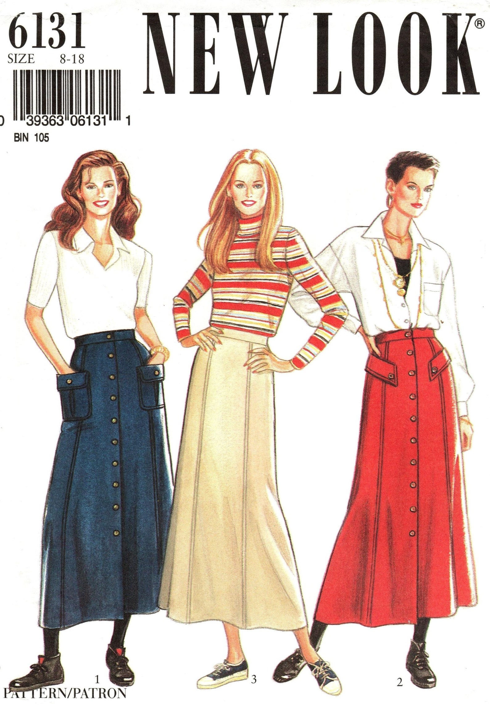Sz 8 Thru 18 New Look Skirt Pattern 6131 Misses' - Etsy