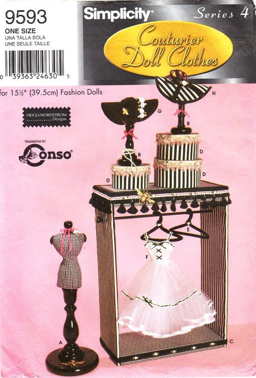 Simplicity Sewing Pattern 9593 - Couturier Doll Clothes/house Pattern ...