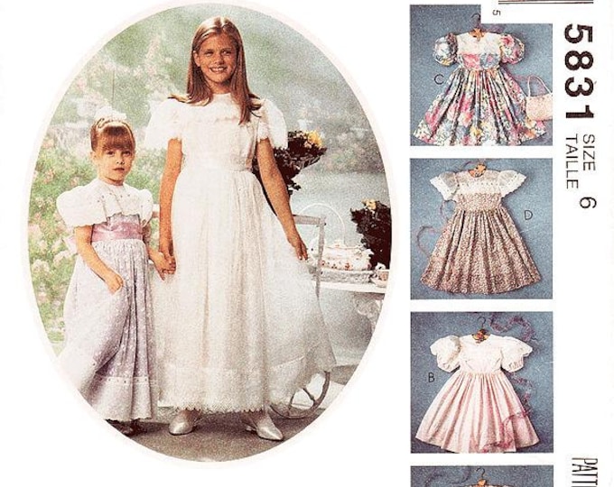 Pick Your Size - Girls' Dress Pattern Mccall's 8614 - Girls' Dress With ...