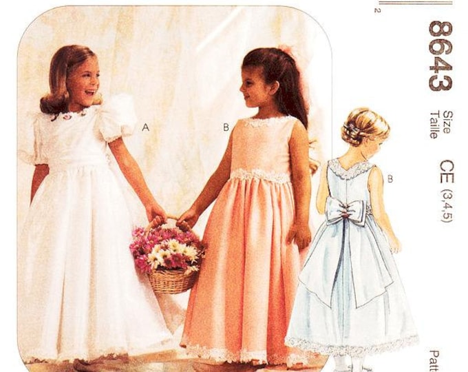 Pick Your Size - Girls' Dress Pattern Mccall's 8718 - Girls' Dress in ...