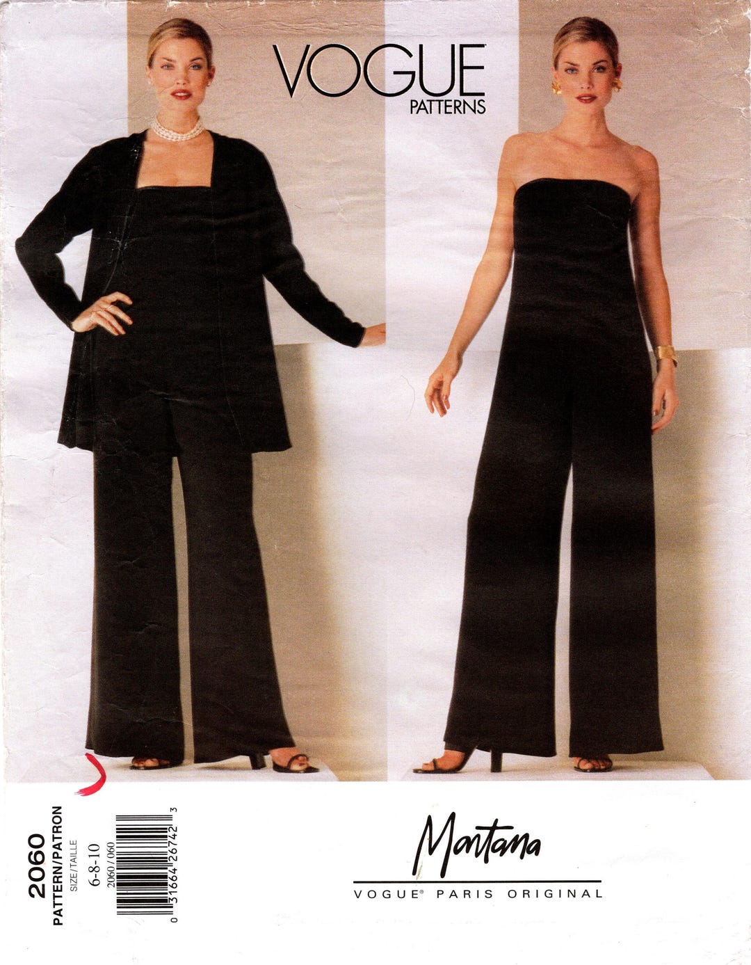 Vogue Sewing Pattern 2060 by CLAUDE MONTANA - Misses' Jacket and ...