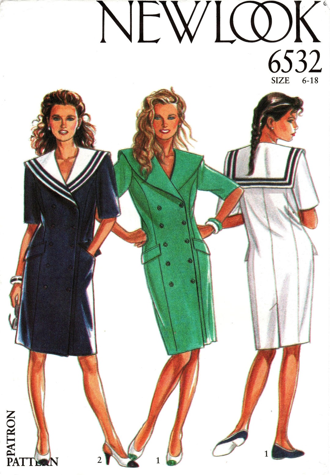 Sz 6 Thru 18 New Look Pattern 6532 Misses' Princess Seam, Double ...