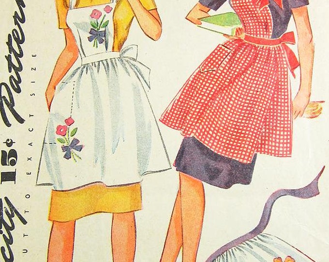 Vintage Apron Pattern Simplicity 1162 Vtg 1940's - Etsy Vintage Apron Pattern Simplicity 1162 Vtg 1940's - Etsy