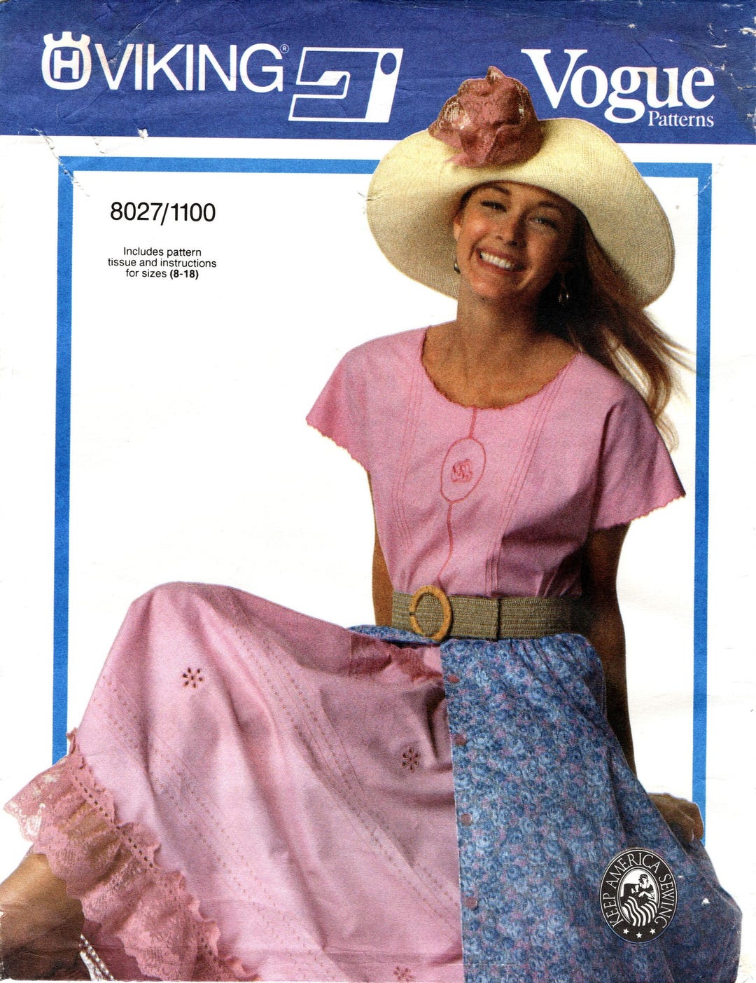 Vogue Pattern 8027/1100 by Husqvarna Viking - Misses' Loose-fitting ...