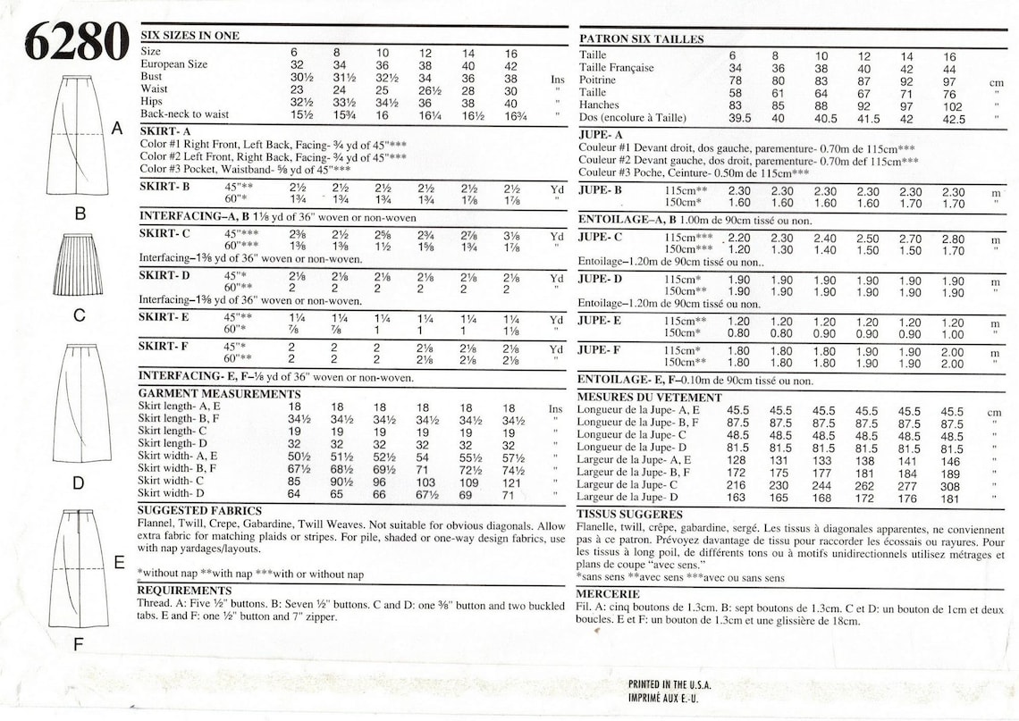 Sz 6 Thru 16 New Look 6280 Misses' Above Knee or Calf - Etsy