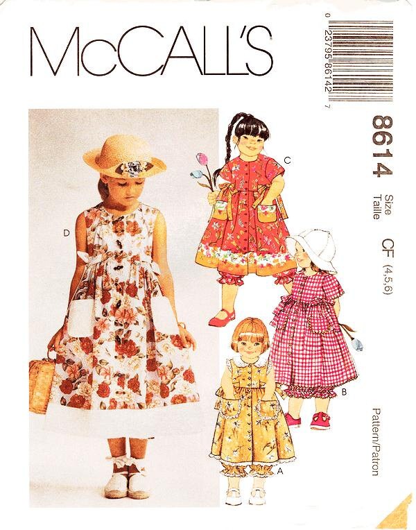 Pick Your Size Girls' Dress Pattern Mccall's 8614 - Etsy