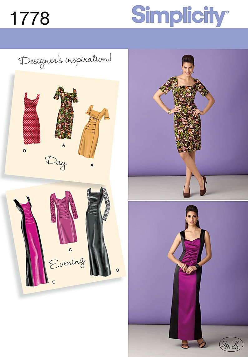 Simplicity 1778 Sewing Pattern: Misses' Princess Seam Dress, Size 14-22 ...