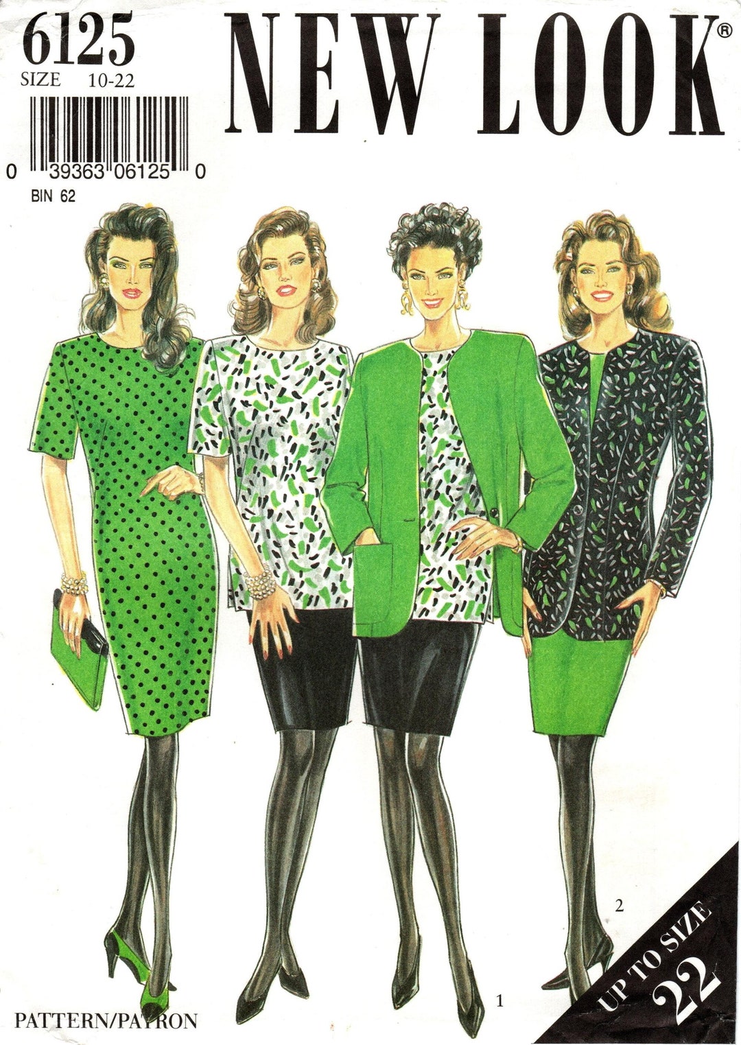 Sz 10 Thru 22 - New Look Separates Pattern 6125 - Misses' Collarless ...