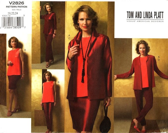 Sz 14/16/18 - Vogue Pattern 1403 by CALVIN KLEIN - Misses' Unlined ...