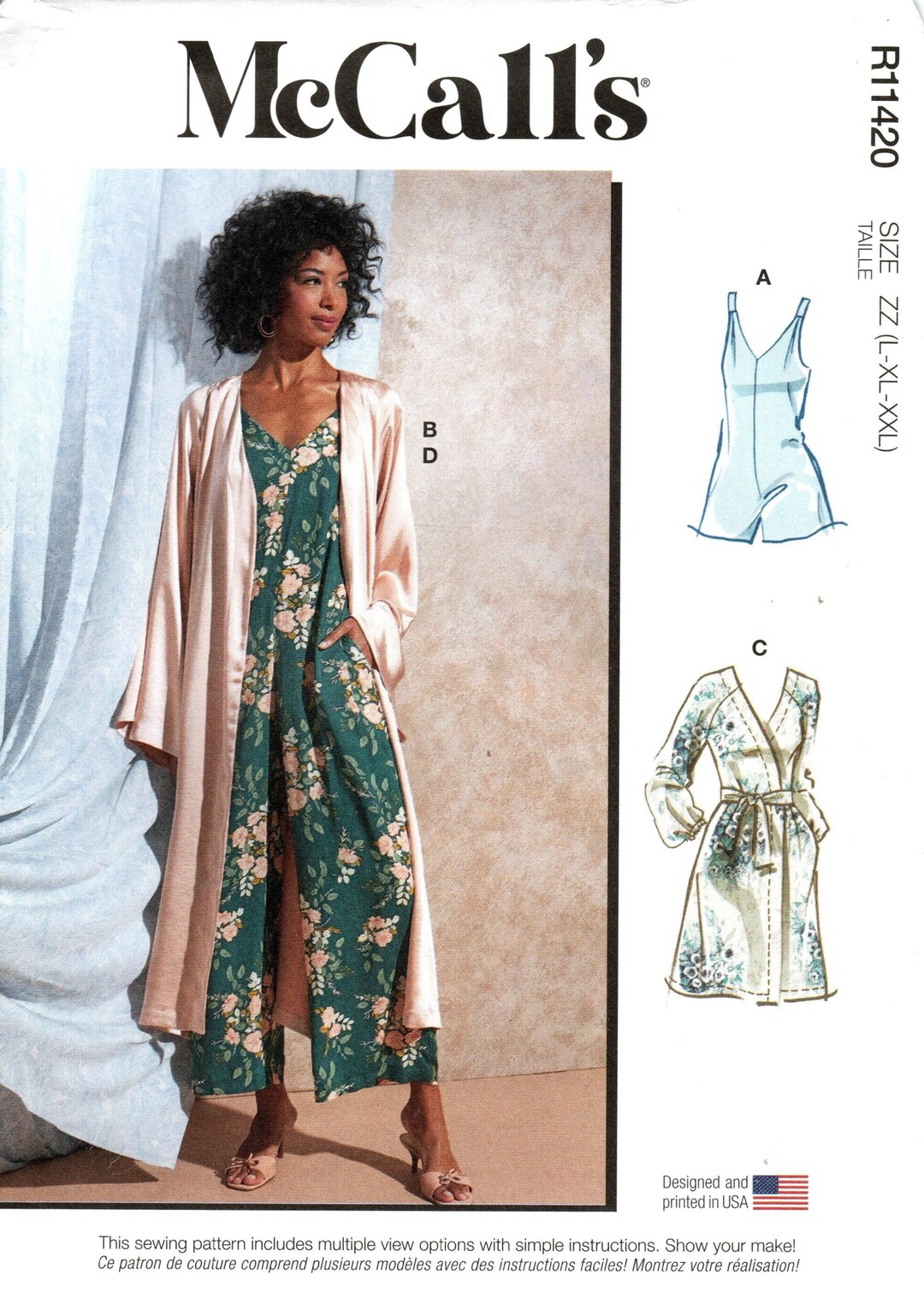 Mccall's Sewing Pattern R11420/M8261 - Misses' V-neck Romper or ...