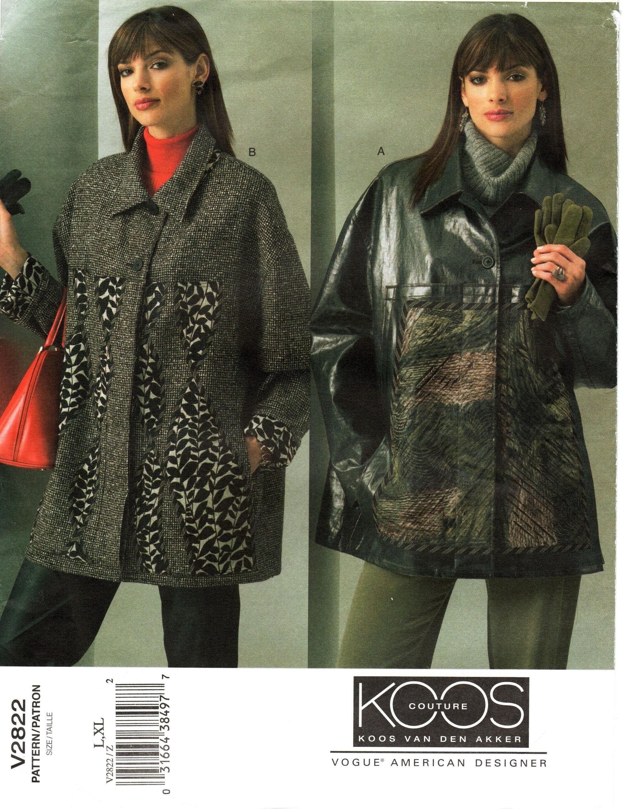 Sz L/XL Vogue Jacket Pattern 2822 by KOOS Van Den AKKER - Etsy