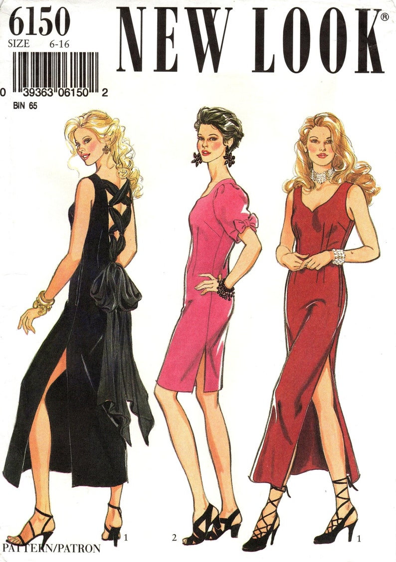 Sz 6 Thru 16 New Look Pattern 6150 Misses' Shaped Neckline, Fitted ...