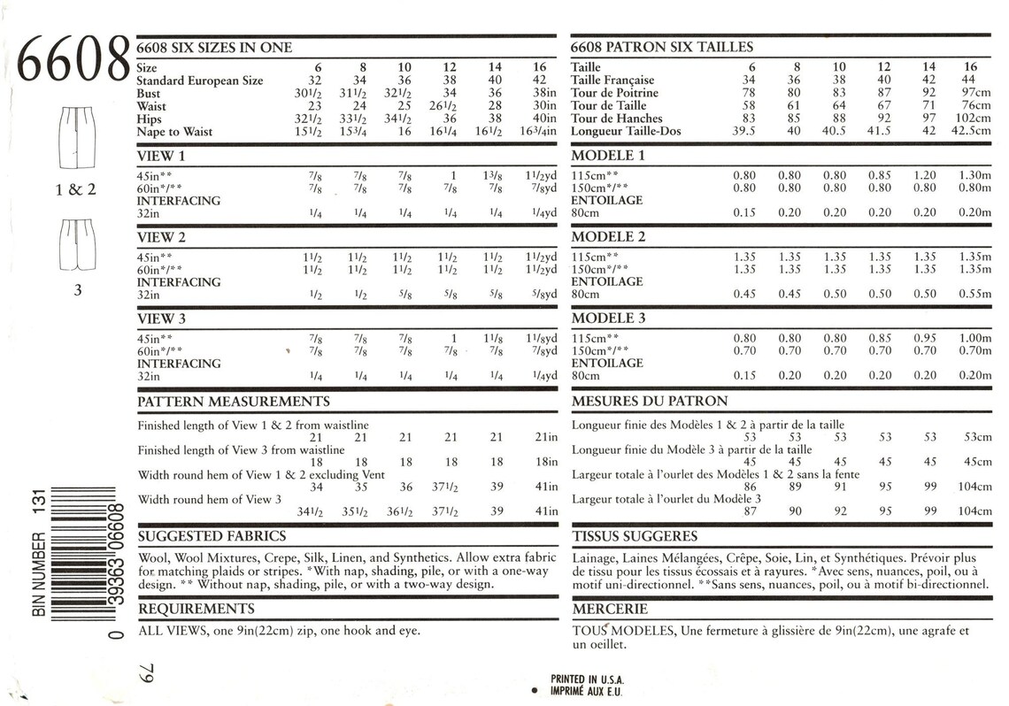 Sz 6 Thru 16 New Look 6280 Misses' Raised Waist Above - Etsy