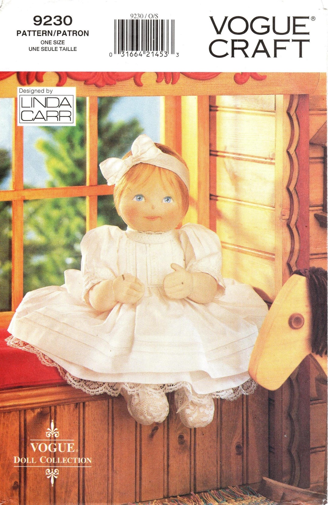 Vogue Doll Clothes Pattern - Vogue 9230 by LINDA CARR - 15 Inch Baby ...