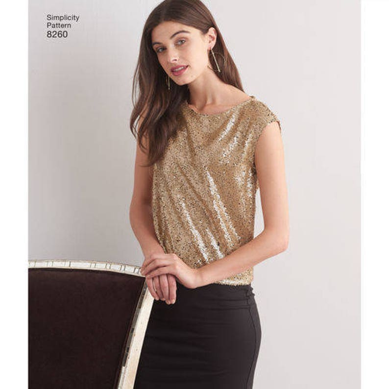 Simplicity Pattern D0544/8260 Misses' Top in Two Lengths - Etsy