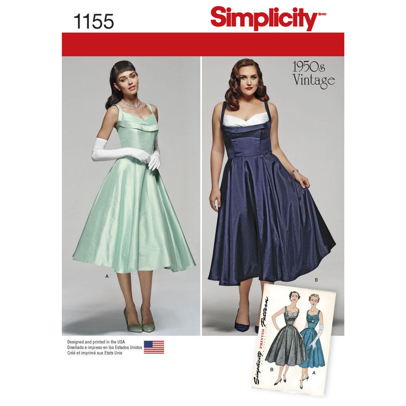 Sz 10/12/14/16/18 Simplicity Retro Pattern 1155/S0857 - Etsy
