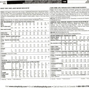 Simplicity Sewing Pattern 2977: Misses' Skirt, Pants, Jacket, Dress ...