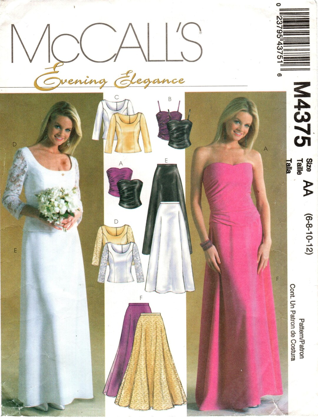 Mccall's Wedding Separates Sewing Pattern M4375 - Size 6-12 - Etsy