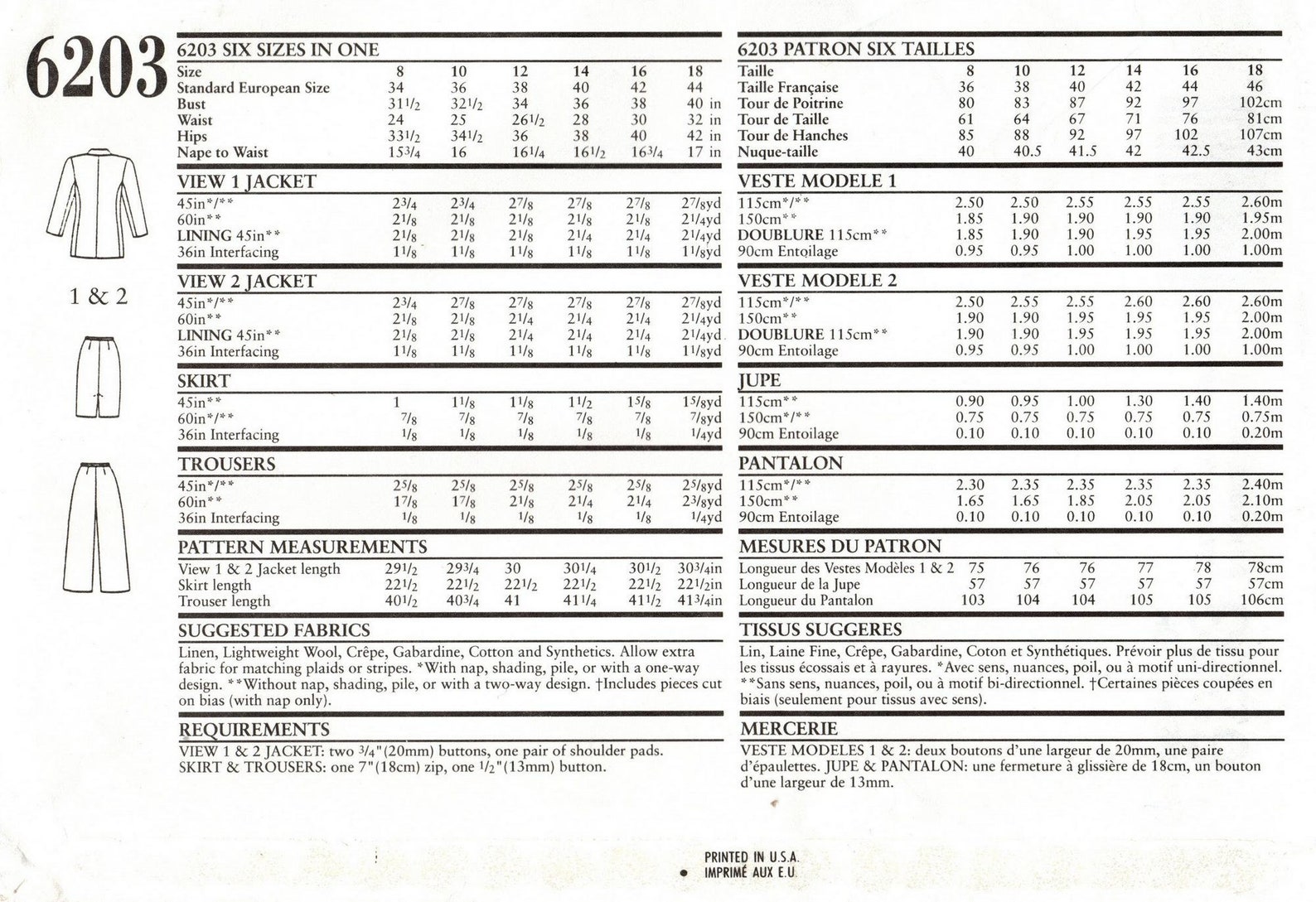 Sz 8 Thru 18 New Look 6203 Misses' Front Buttoned, Princess Seam, Below ...