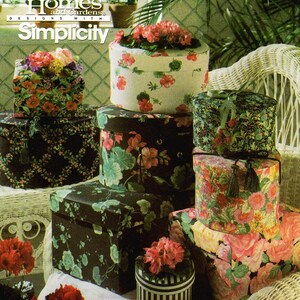 Simplicity Home Decor Pattern 8031 Fabric Covered Boxes Decorative ...