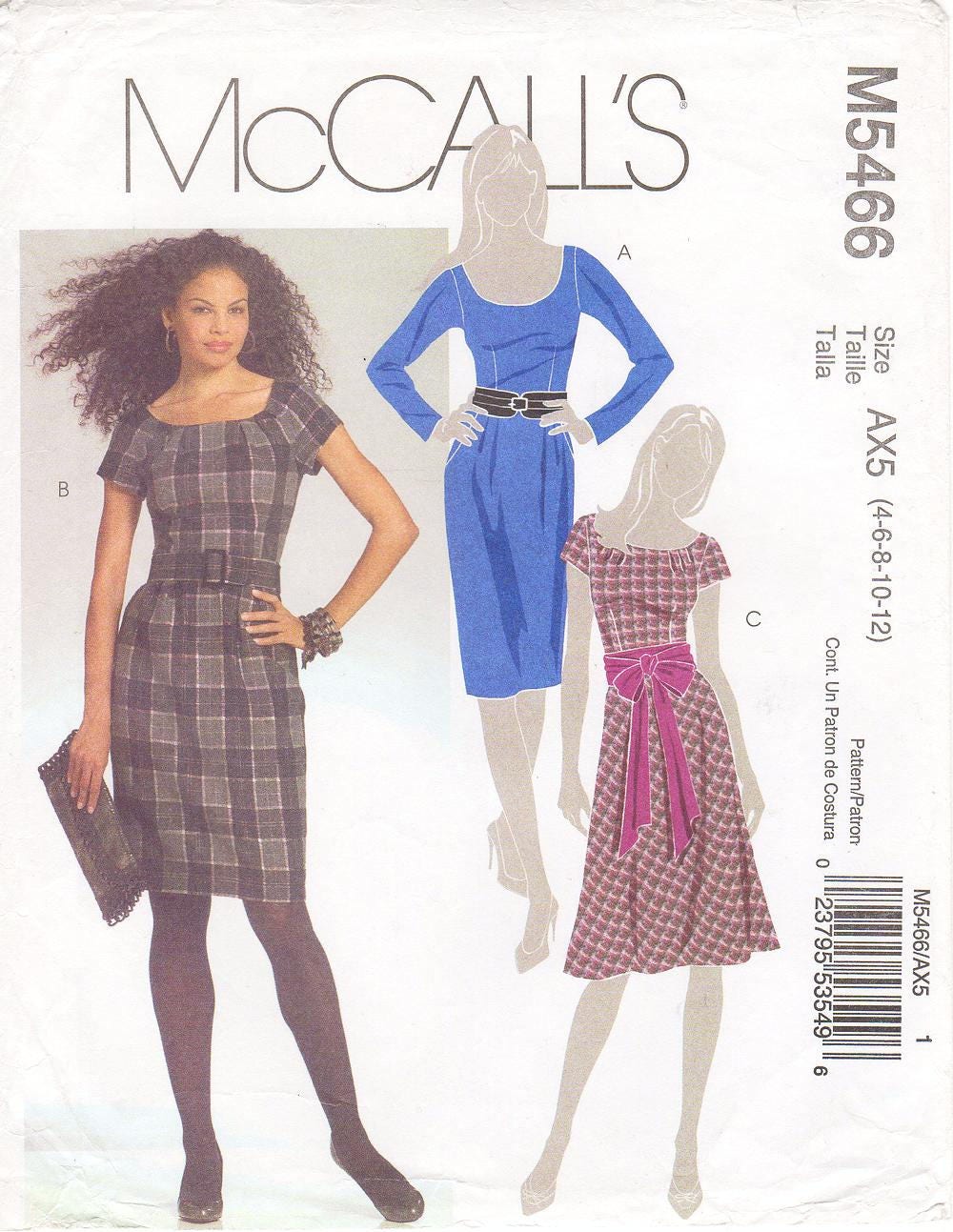 Pick Your Size McCall's Dress Pattern M5466 | Etsy