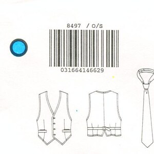 Vogue Vest Pattern 8497 - Men's or Misses' Unisex Vest, Tie & Ascot ...