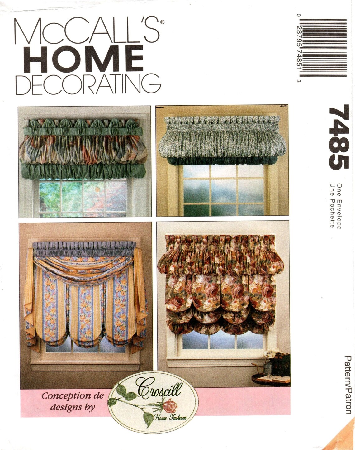 Mccall's Home Decor Pattern 7485 Designs by CROSILL - Etsy