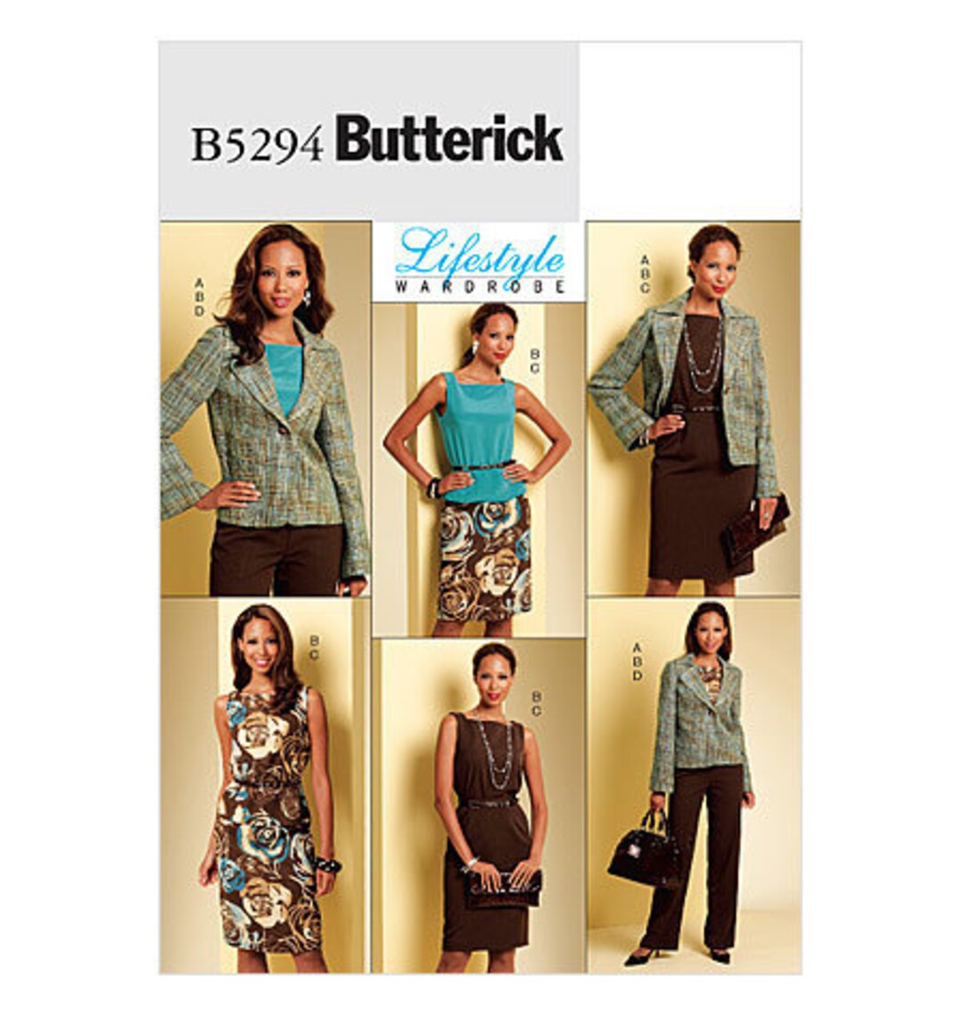Sz 16/18/20/22 - Butterick Wardrobe Pattern B5294 - Misses' Jacket, Top ...